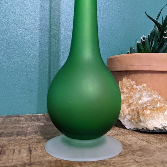 Rosenthal Netter | Accents | Vintage Carlo Moretti Green Satinato Glass ...